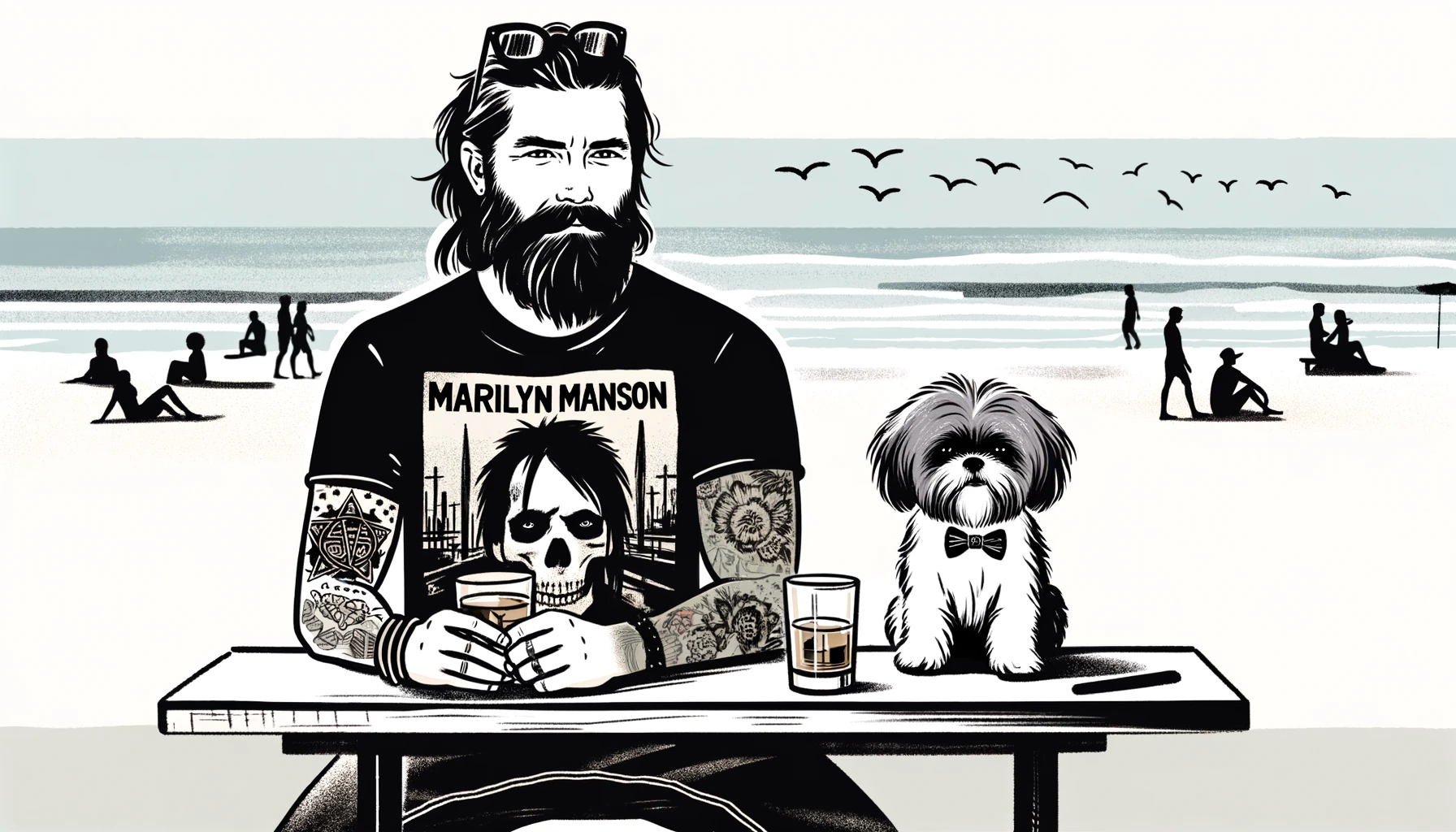 Art With Dall-E: Dogs, Guns & Tattoos - sm314